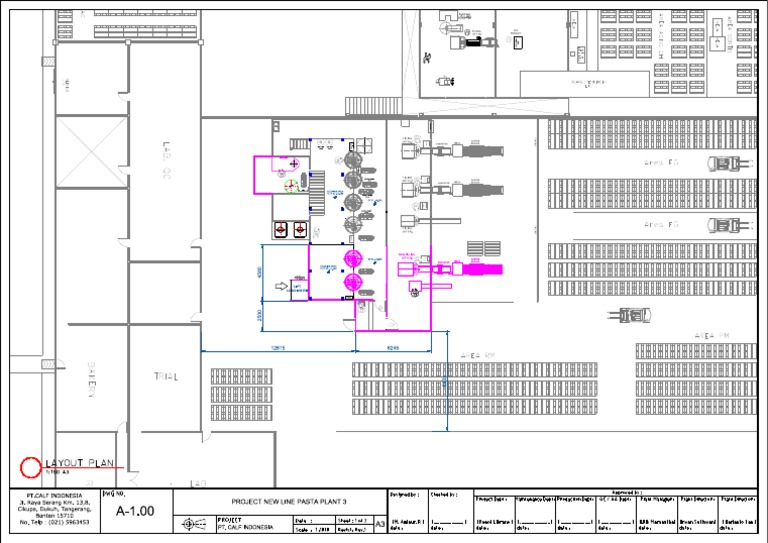 Layout Plan New Line Pasta | PDF