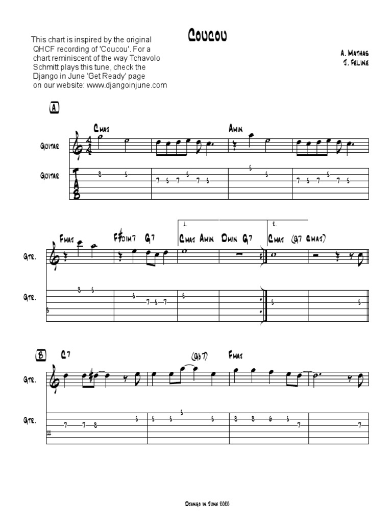 Coucou Django Style Standard and TAB | PDF