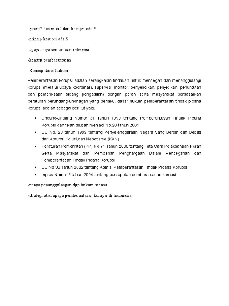 Point2 Dan Nilai2 Dari Korupsi Ada 9 | PDF