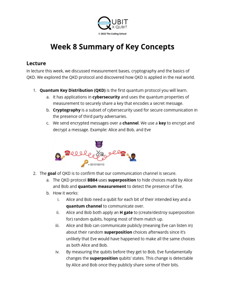 QXQ - YLC-Week 8 Summary of Key Concepts | PDF | Cyberspace | Theoretical Physics