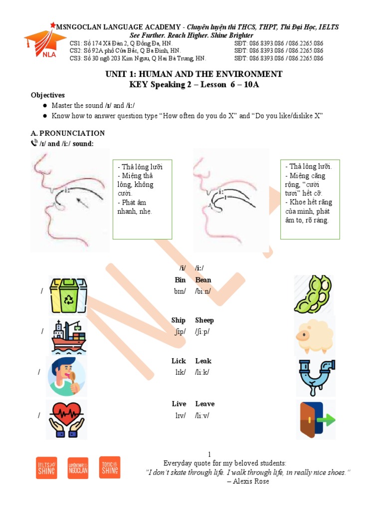 KEY Speaking - 10A - Lesson 6 | PDF