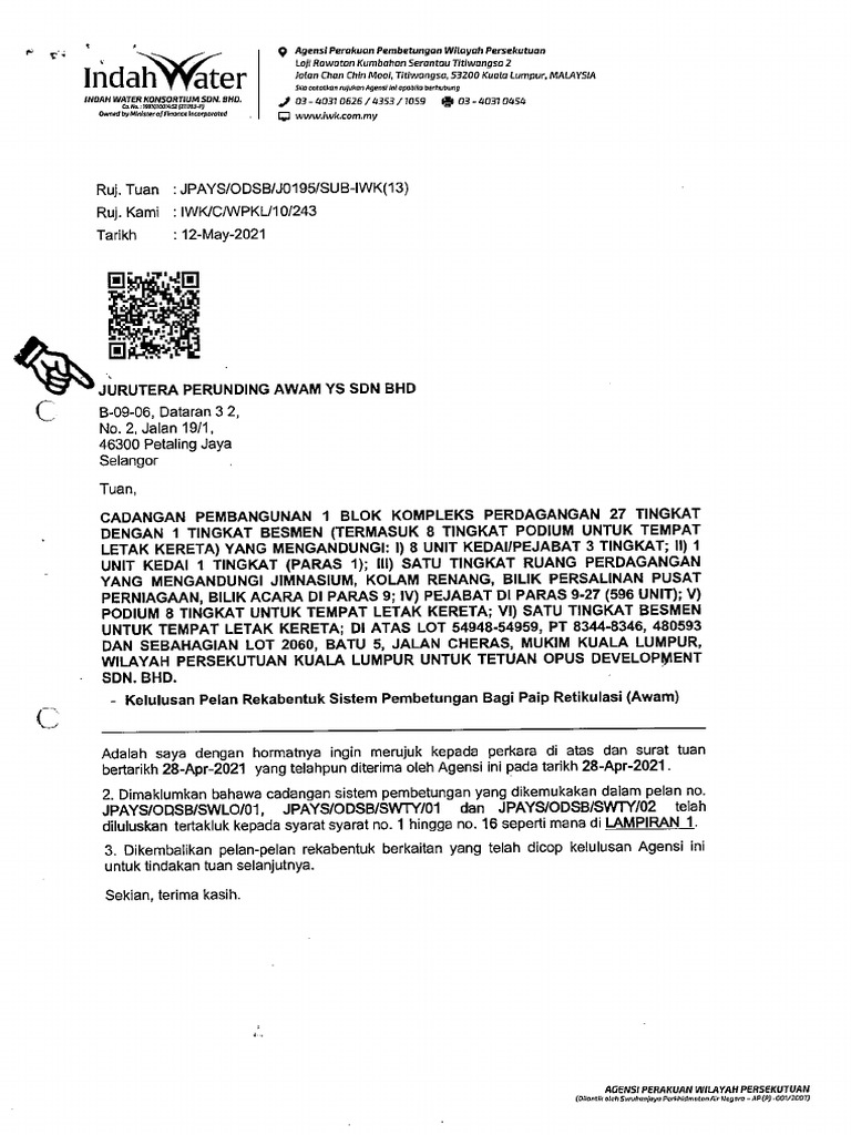 IWK Approval Letter | PDF