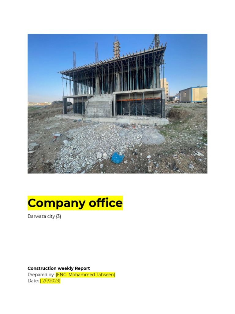1-8,1Weekly report office building | PDF | Structural Engineering