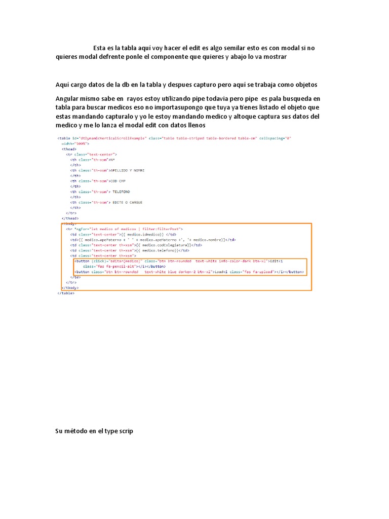 Cómo cargar datos de una base de datos en una tabla Angular y capturarlos para editarlos en un ...
