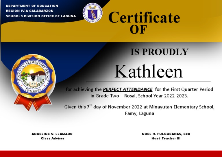 WITH HONORS Certificate Template | PDF