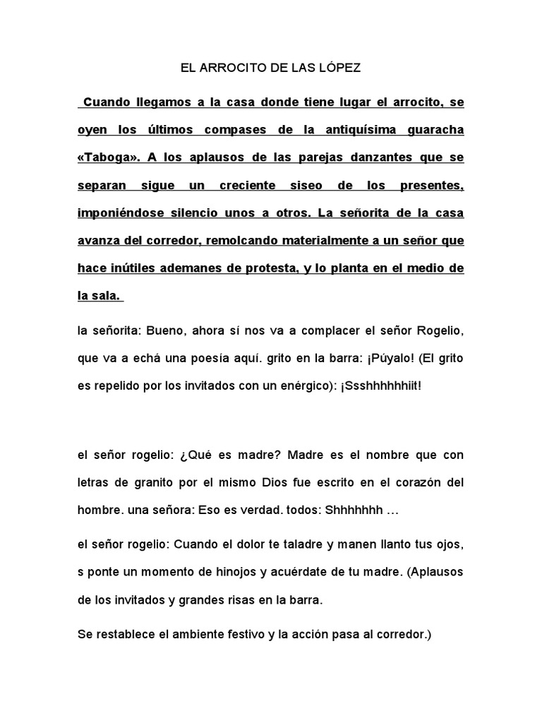 El Arrocito y el Siseo en la Fiesta | PDF