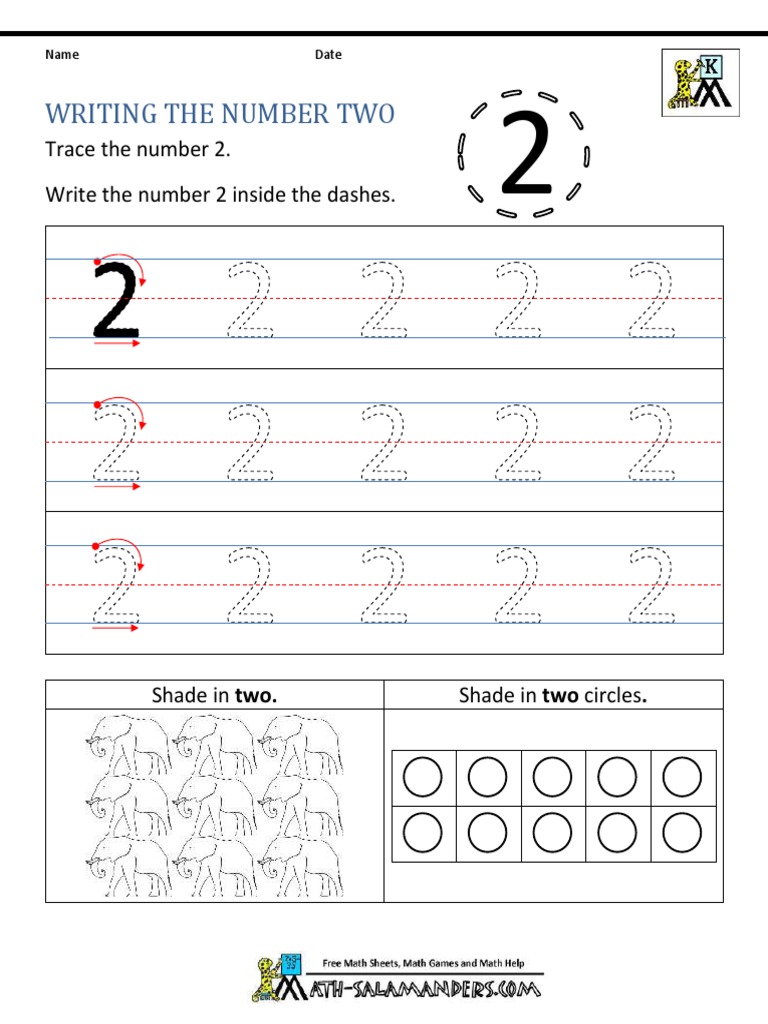 Writing Number 2 | PDF