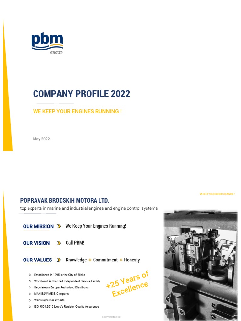 PBM Group Company Profile 2023 | PDF | Piston | Valve