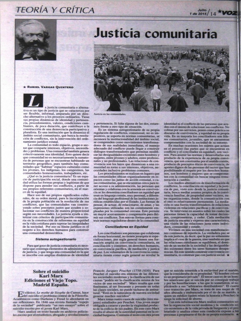 Justicia Comunitaria PERIODICO | PDF | Justicia | Crimen y violencia