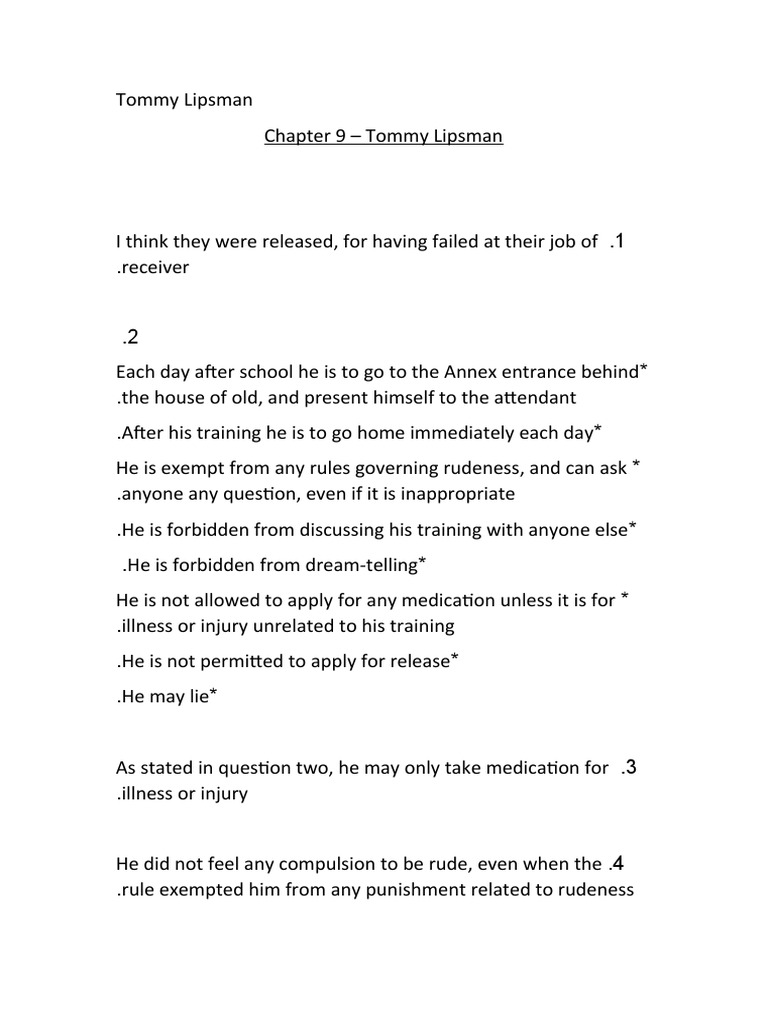 The Giver - Chapter 9 | PDF