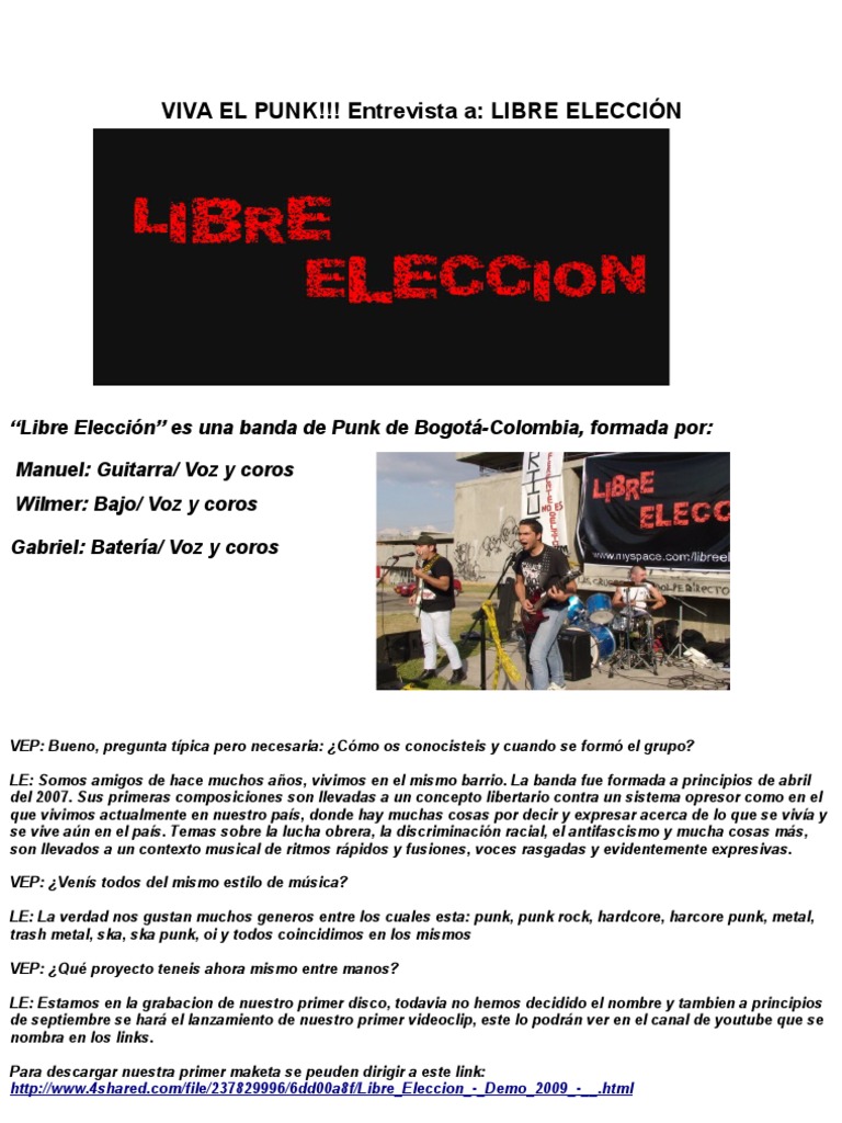 Entrevista Libre Elección | PDF