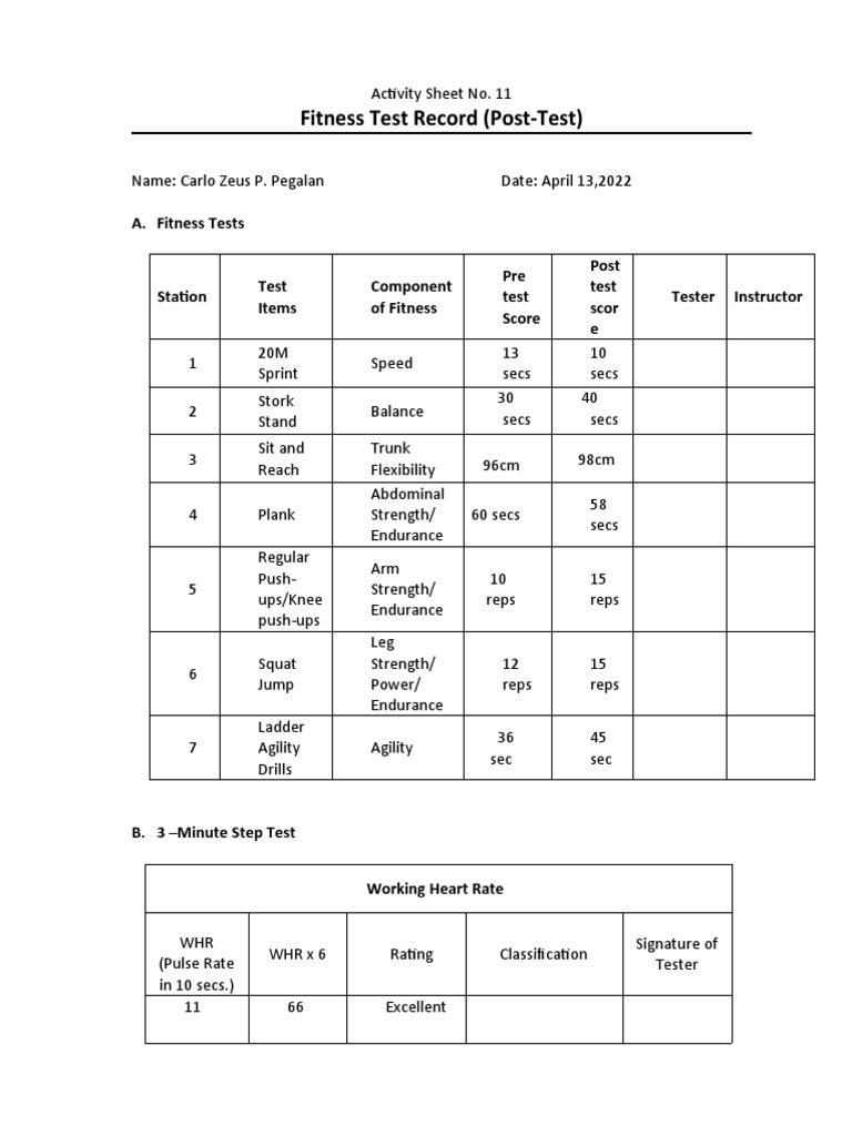 Path 2 Module 3 2 Activity Sheets PDF Body Mass Index Physical