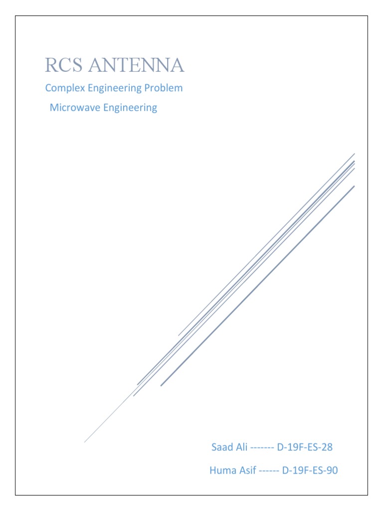 Design and Analysis of a Low Radar Cross Section Patch Antenna Using ...