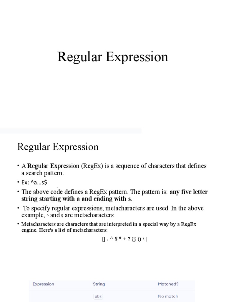 Regular Expression | PDF