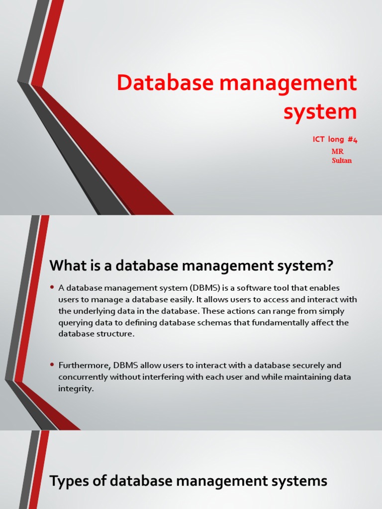 Database Management System: ICT Long #4 | PDF | Databases | Relational Database