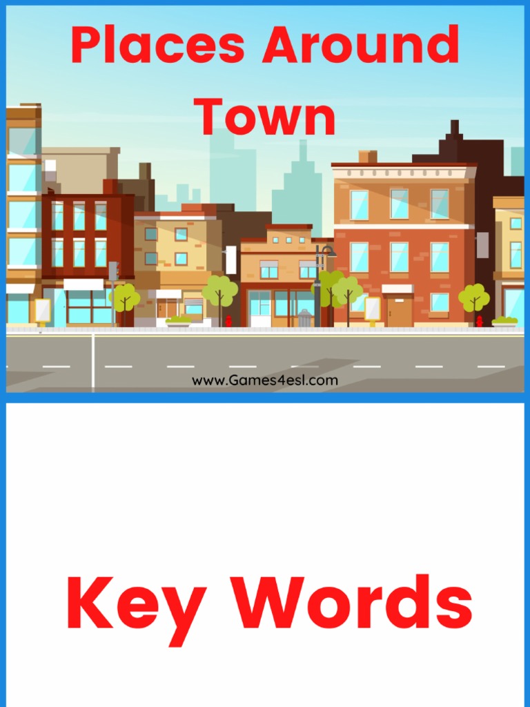 Places Around Town Vocabulary | PDF
