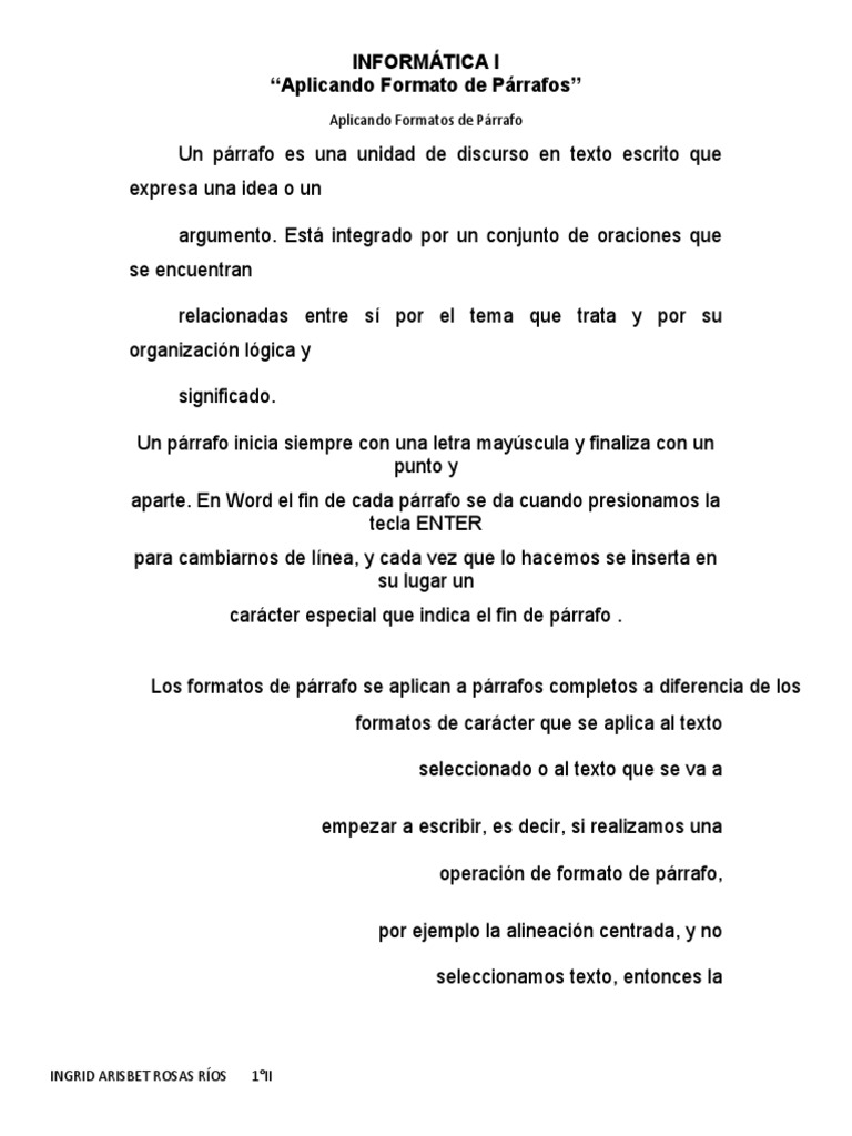 Aplicando Formato de Párrafos ARIS | PDF | Informática