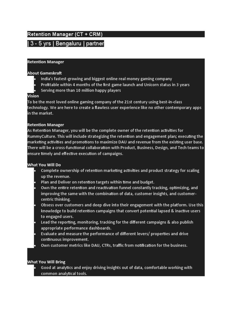 Retention Manager | PDF | Customer Relationship Management | Marketing