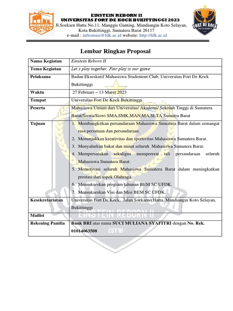 RINGKAS PROPOSAL | PDF