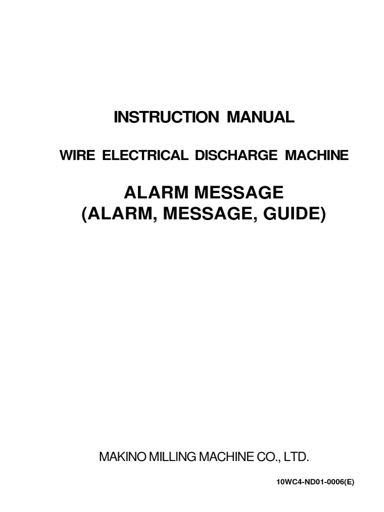 Alarm Messages Wedm | PDF | Switch | Power Supply