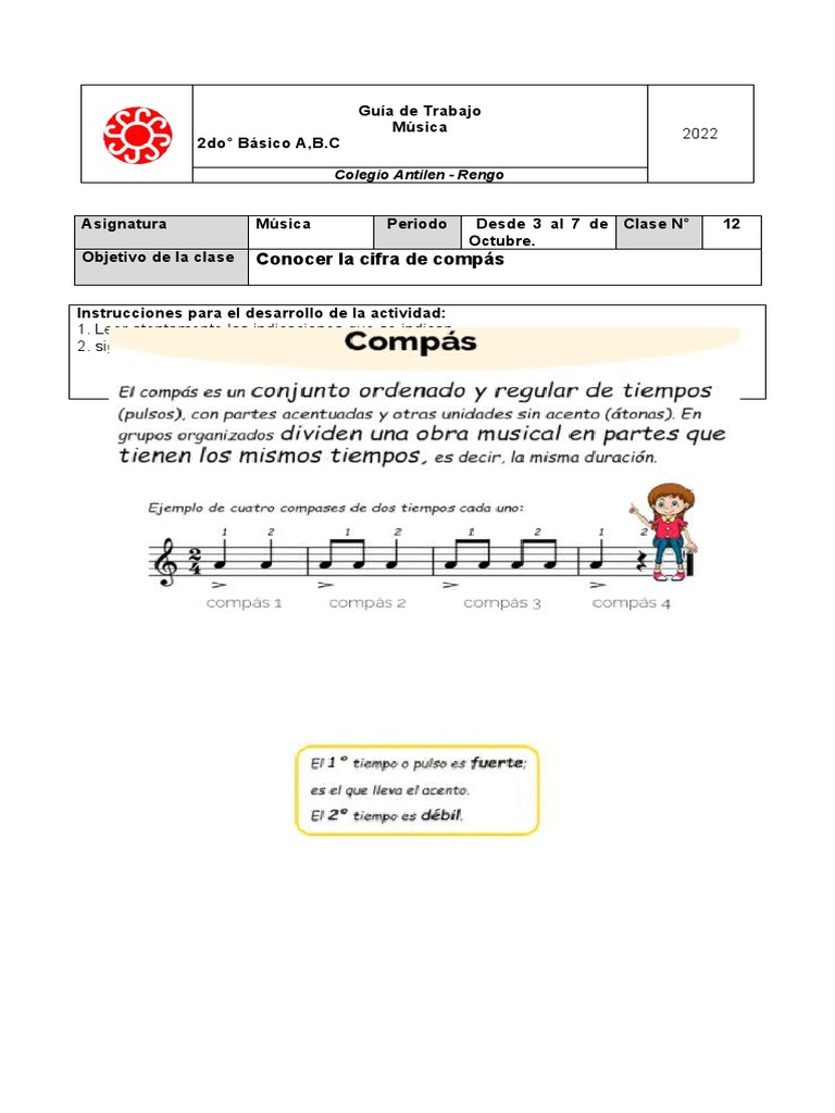 Guía Musica 2 Basico Compas | PDF