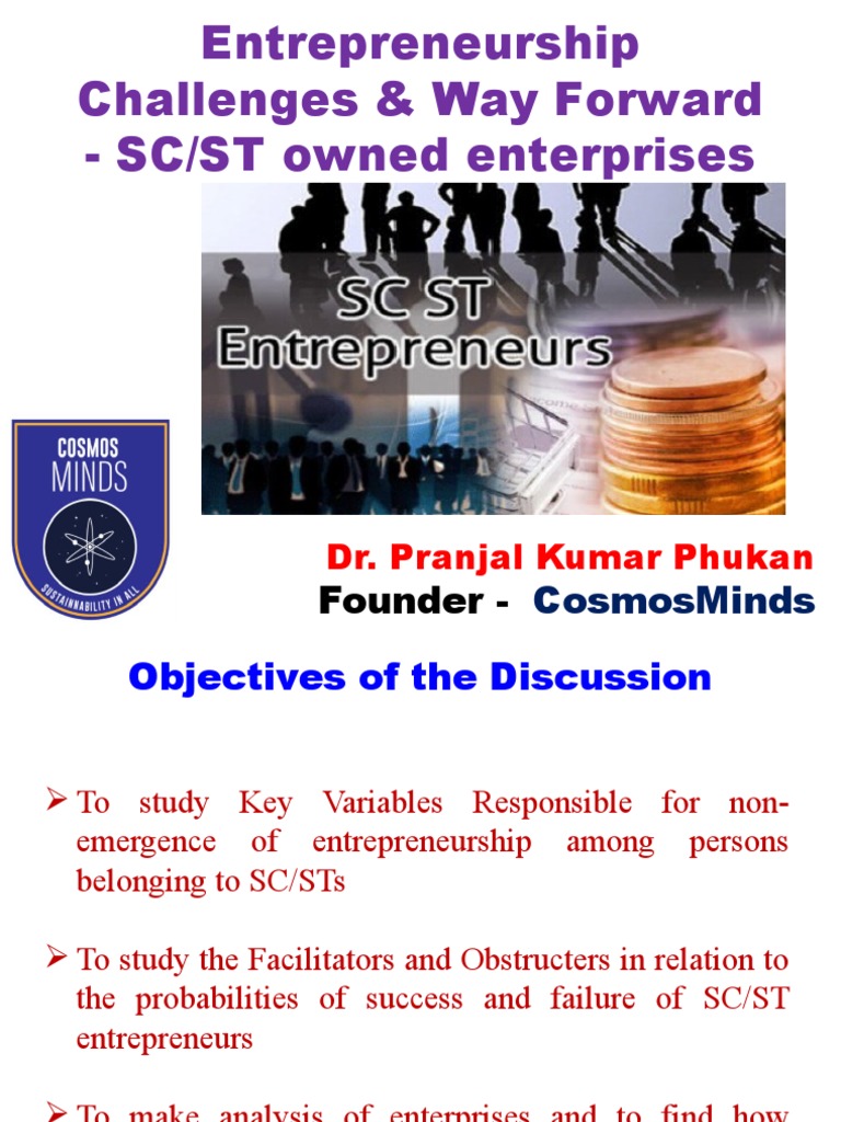 SC/ST Entrepreneurship Challenges & Solutions | PDF | Entrepreneurship ...