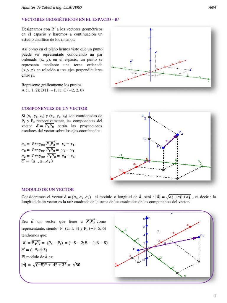 Vectores y Ángulos en R³ | PDF | Vector Euclidiano | Matemáticas