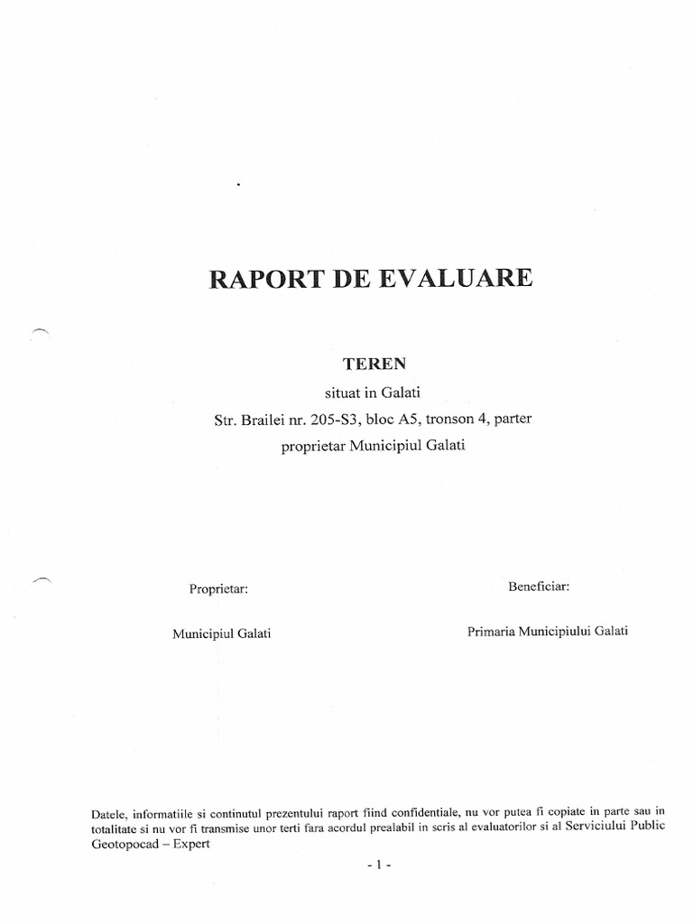 Raport de Evaluare | PDF