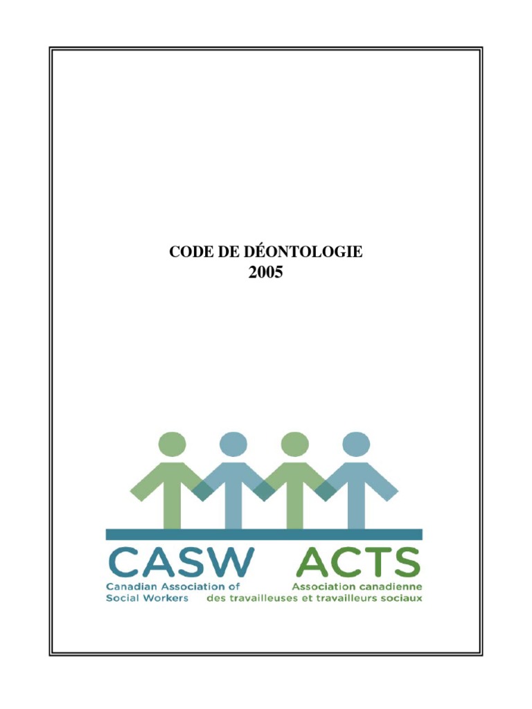 Code de Déontologie de l'ACTS | PDF | Travail social | Canada
