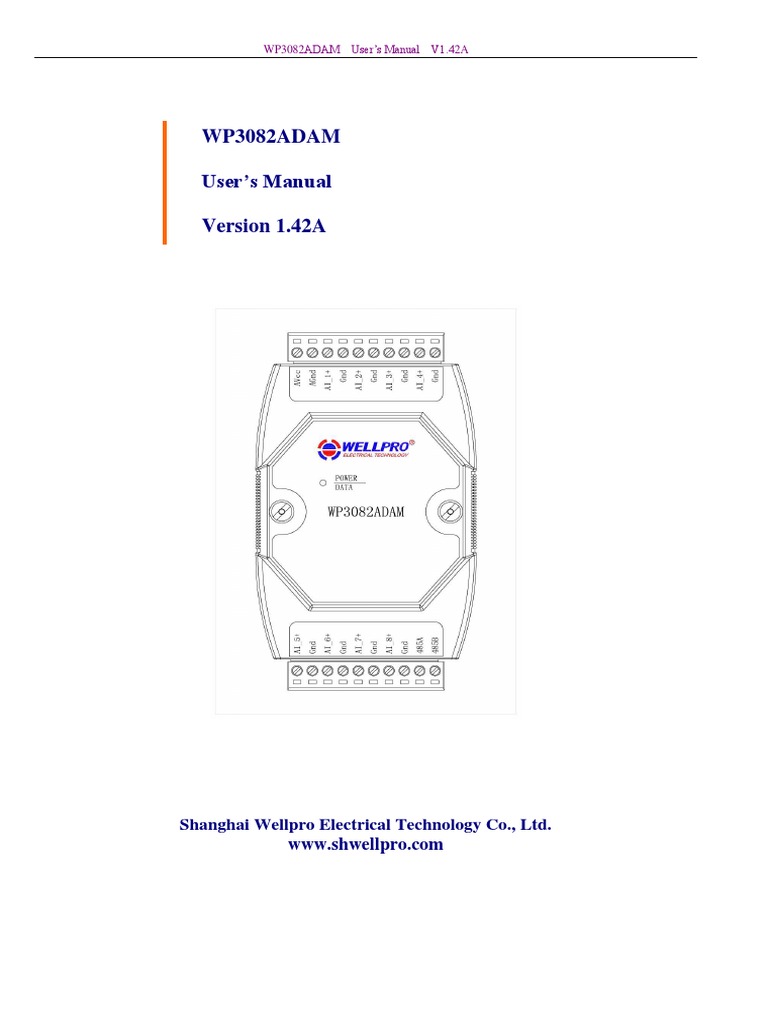 WP3082 Dataloggger Wiring I/O Diagrams | PDF | Debugging | Power Supply
