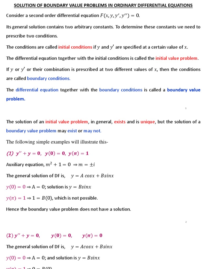 Solving Boundary Value Problems Through Finite Difference Methods | PDF | Partial Differential ...