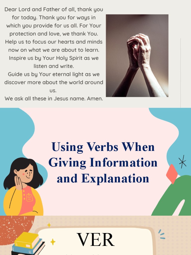 Using Verbs When Giving Information and Explanations | PDF ...