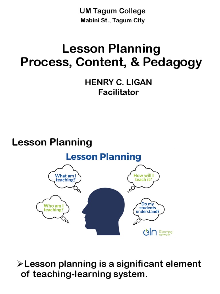 Lesson Planning: Process, Content, and Pedagogy | PDF | Lesson Plan ...