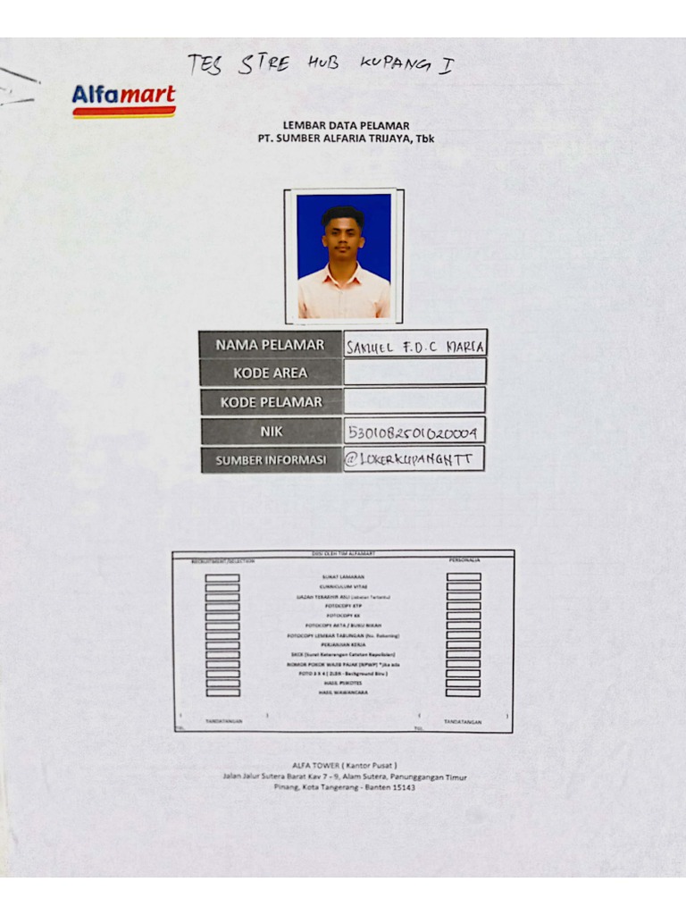 Contoh Form DIP | PDF