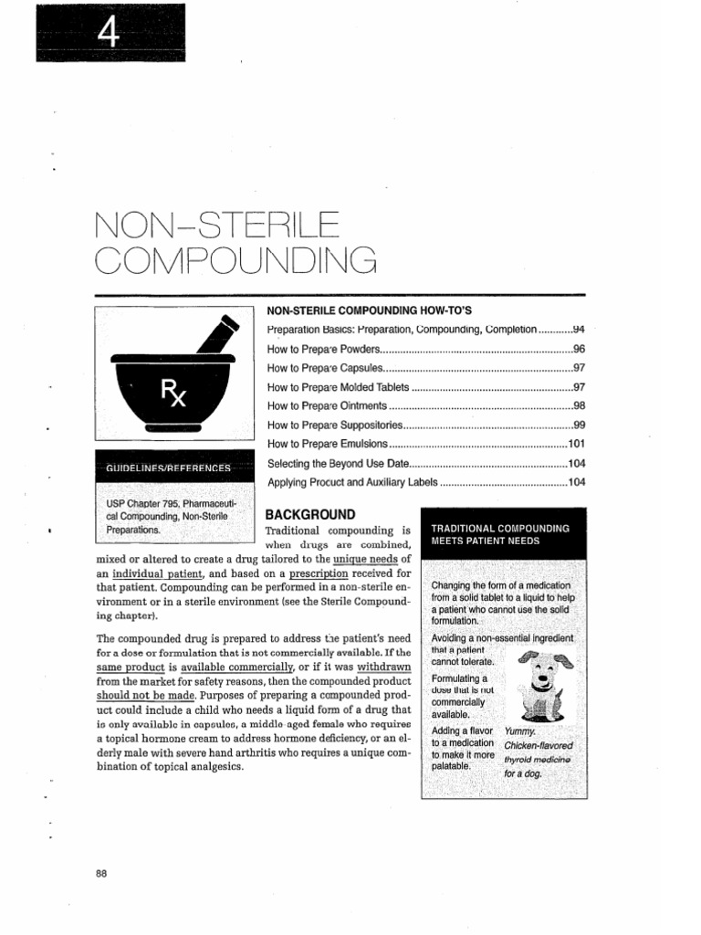 Non Sterile Compounding | PDF