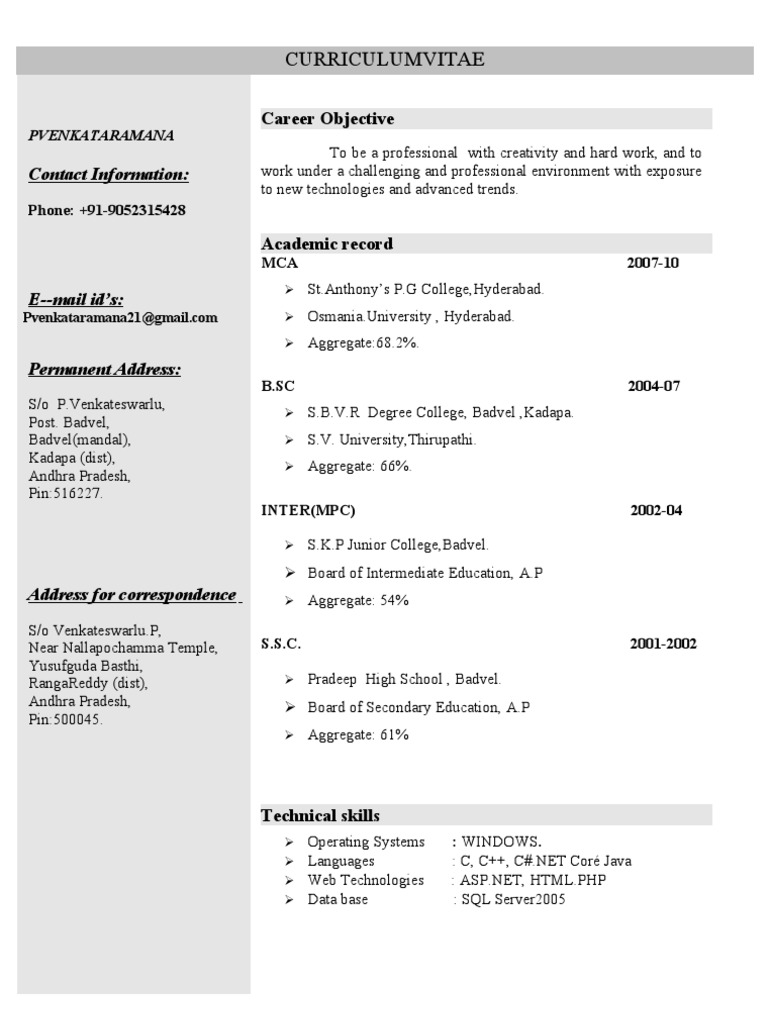 PV Resume | PDF | Airport | Computing