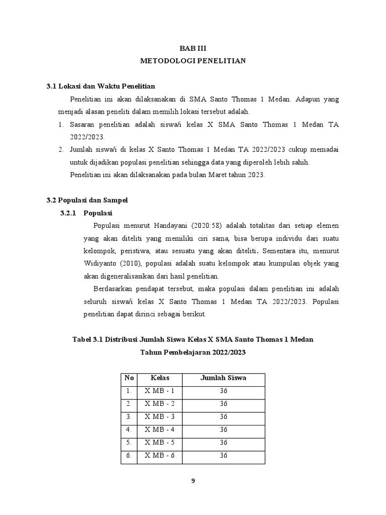 Bab Iii Metodologi Penelitian 3.1 Lokasi Dan Waktu Penelitian | PDF