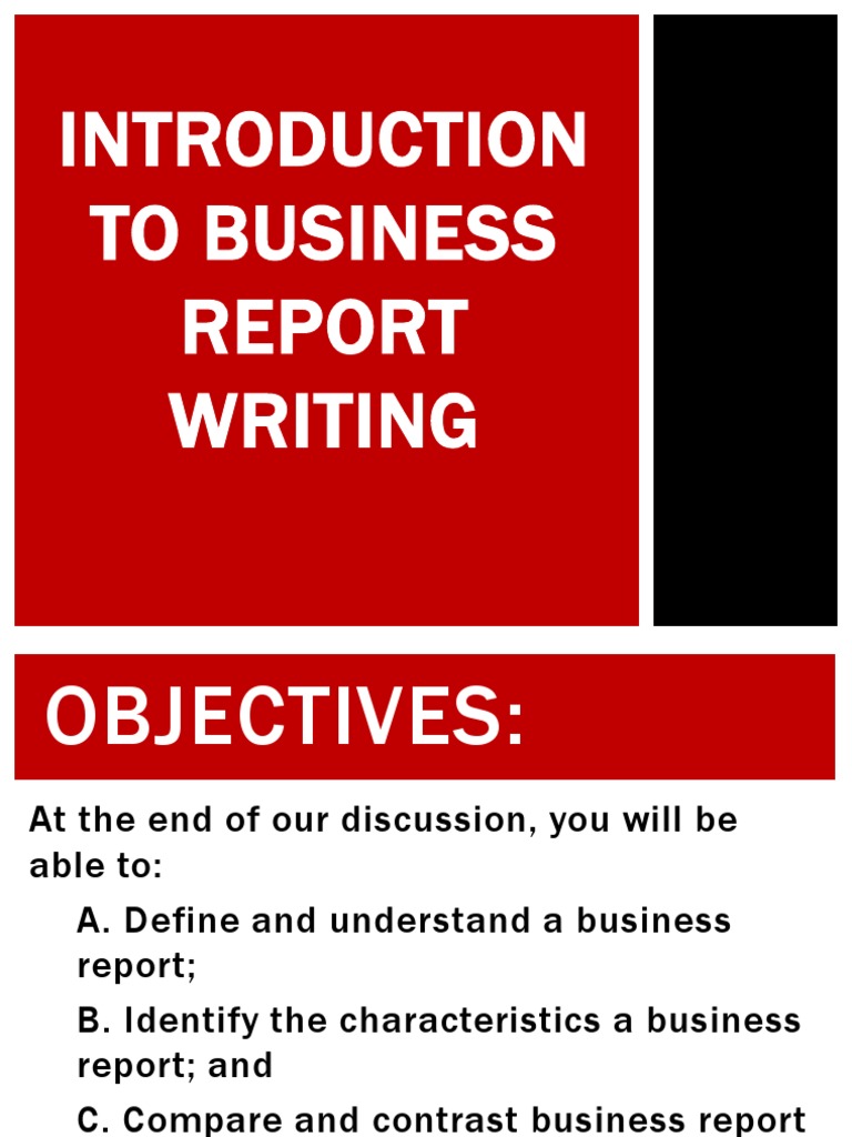Introduction to Business Report Writing | PDF | Essays | Paragraph