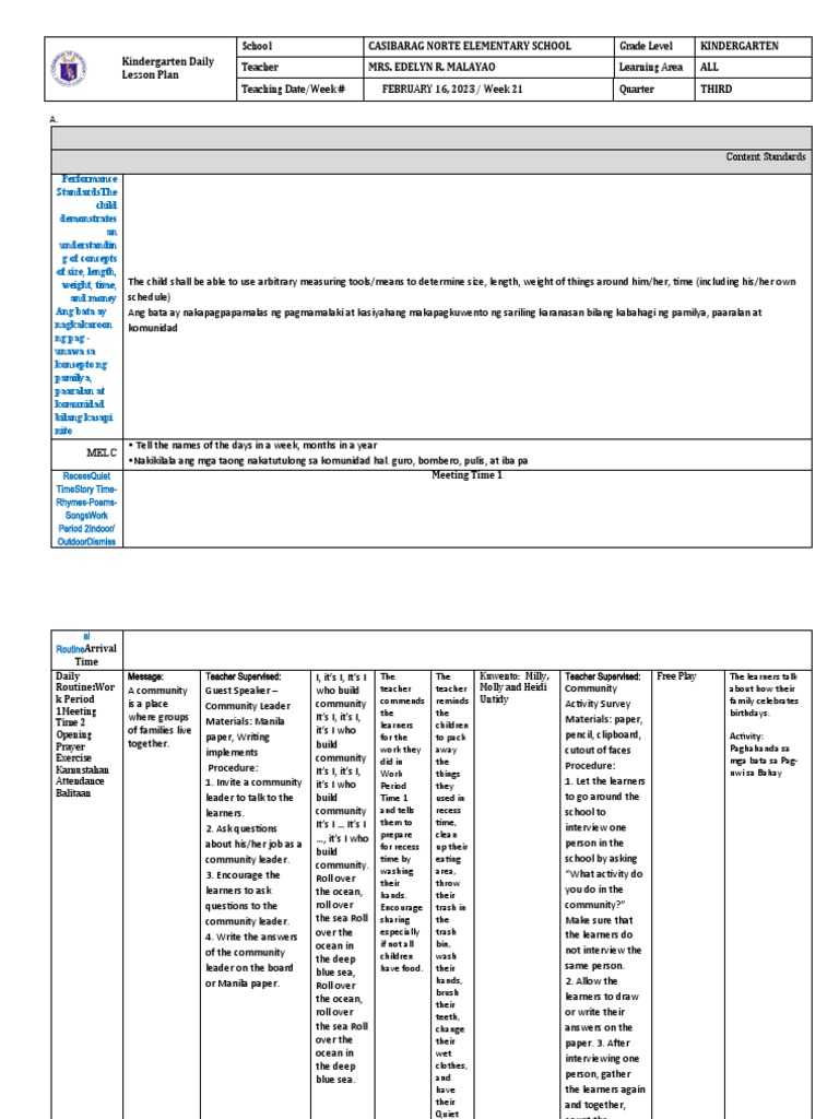 Kinder-New-DLL Week21 - Day4 | Download Free PDF | Cognition | Behavior Modification