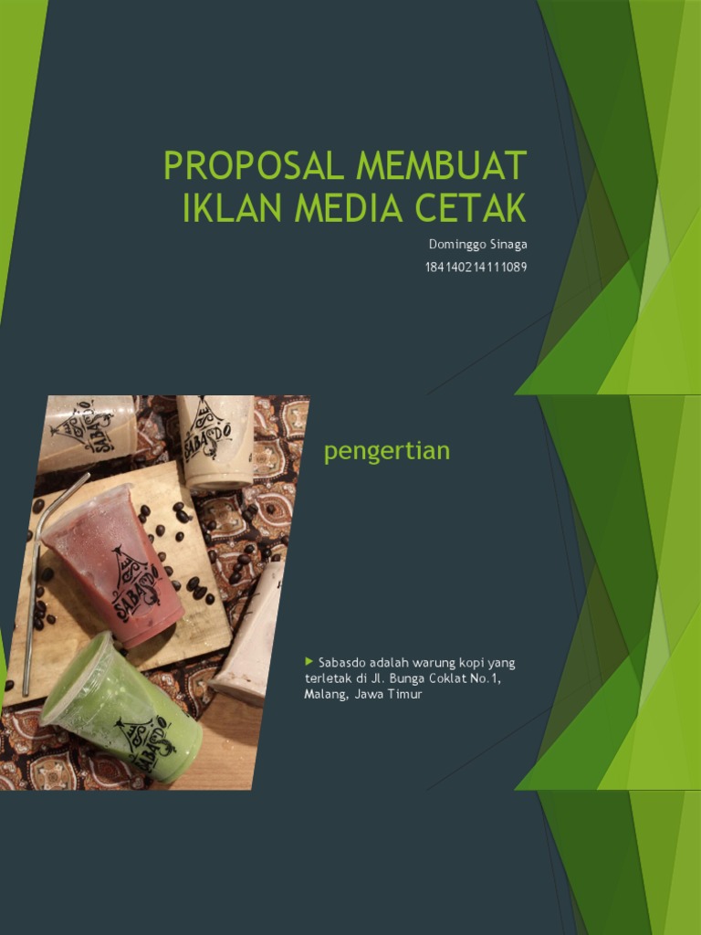 Dominggo Sinaga Proposal Membuat Iklan Media Cetak | PDF
