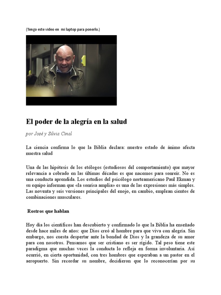 El Poder de La Alegria | PDF | La risa | Humor