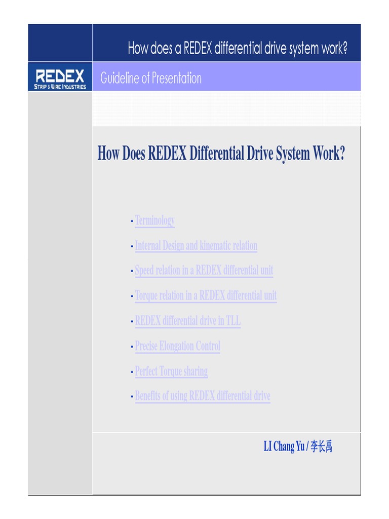 How Does Redex Differential Drive Work | PDF | Machines | Motion (Physics) How Does Redex Differential Drive Work | PDF | Machines | Motion (Physics)