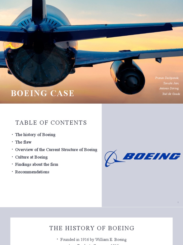 Boeing Presentation | PDF | Boeing | Aviation