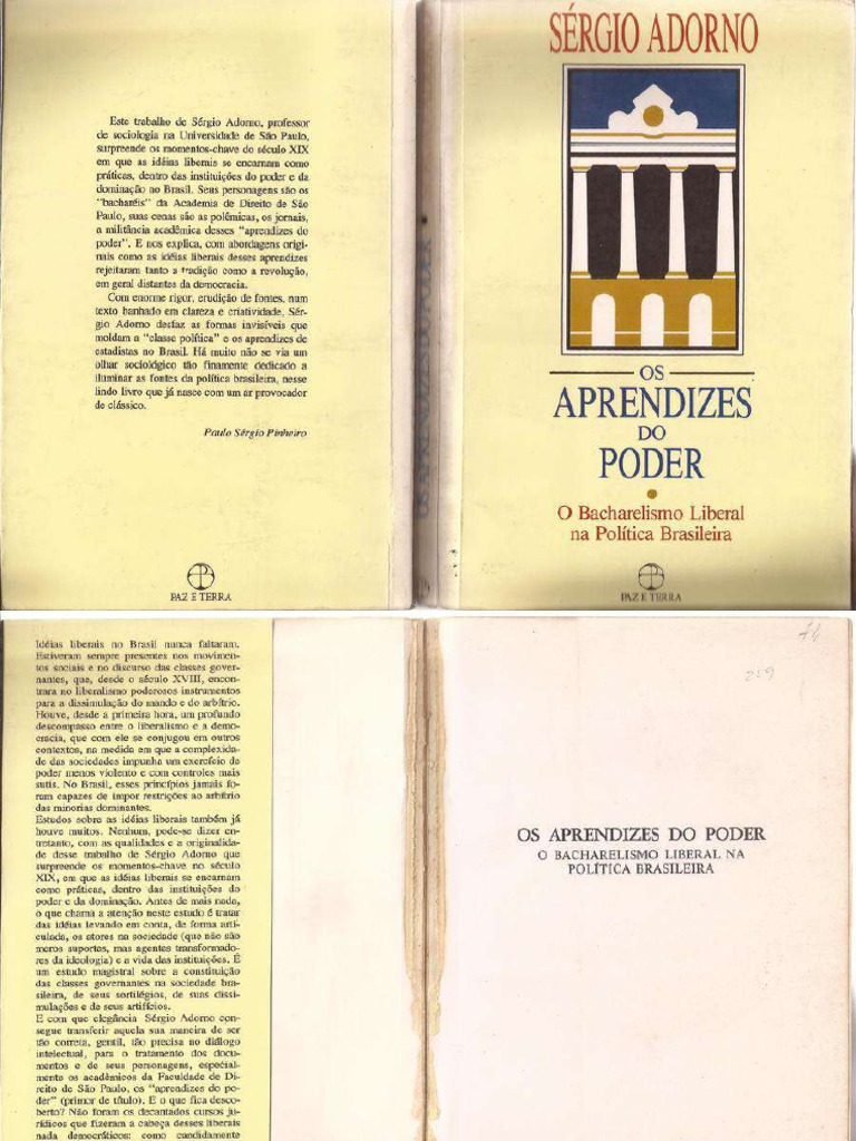Adorno, Sergio. Os Aprendizes Do Poder Versão 1 | PDF