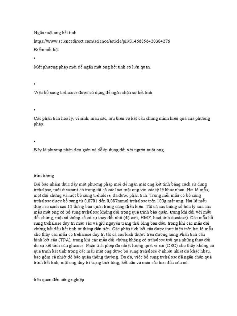 Ngăm Mật Ong Kết Tinh Pdf