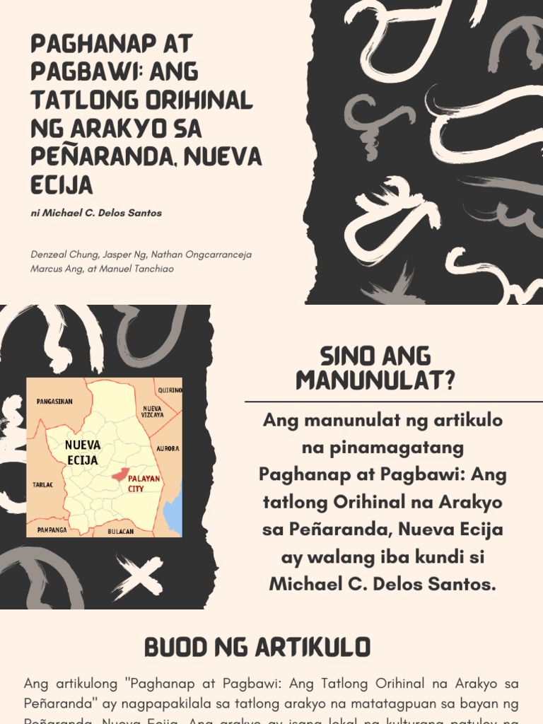 Paghanap at Pagbawi Ang Tatlong Orihinal NG Arakyo Sa Peñaranda, Nueva Ecija | PDF