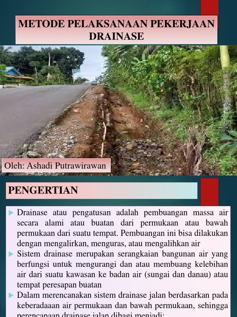 Pertemuan Ke-3 Metode Pelaksanaan Drainase | PDF