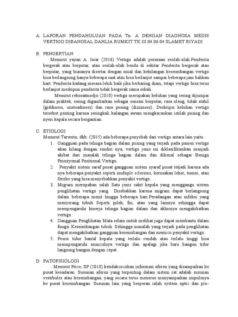 LP Vertigo | PDF | Pengembangan Diri