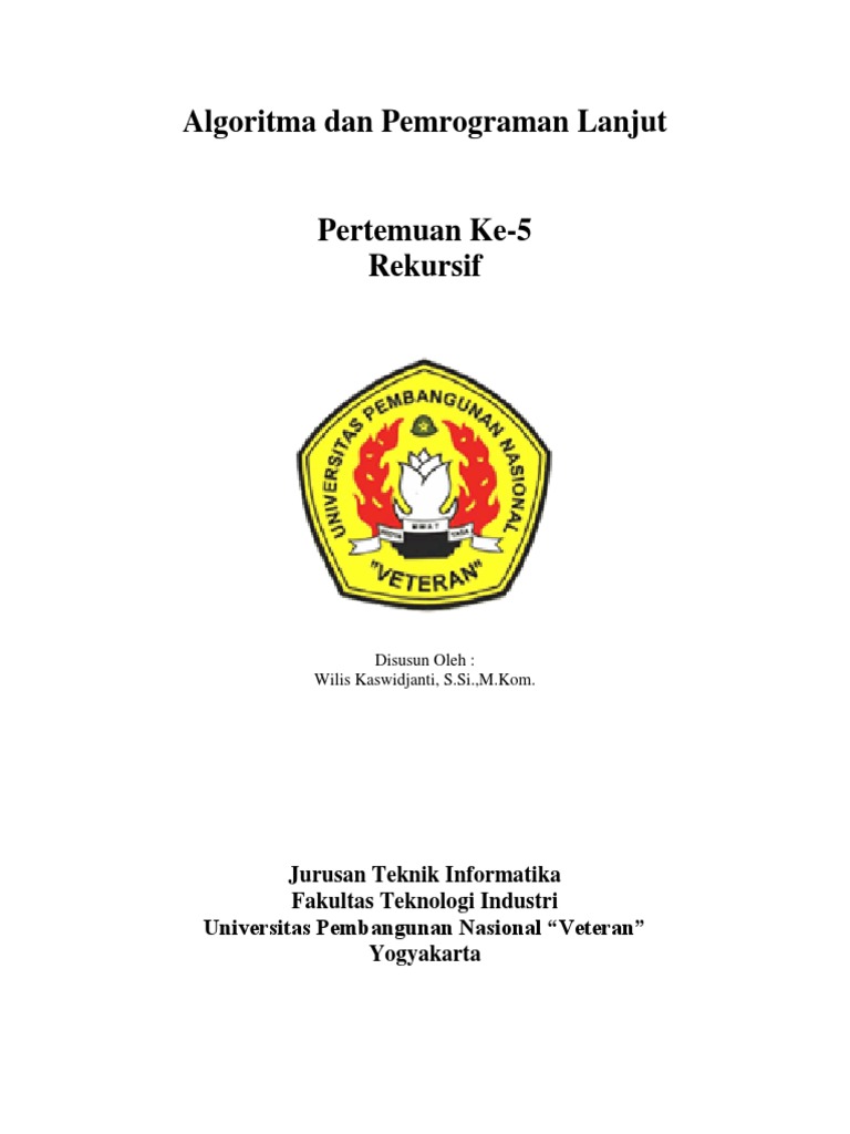 Rekursif: Algoritma dan Pemrograman | PDF