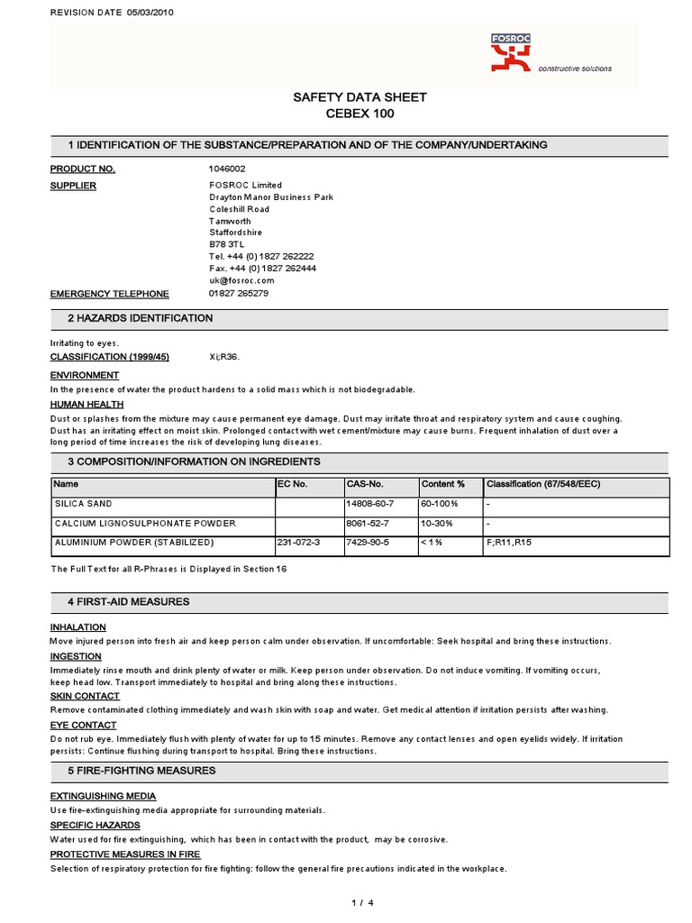 Cebex 100 MSDS | PDF